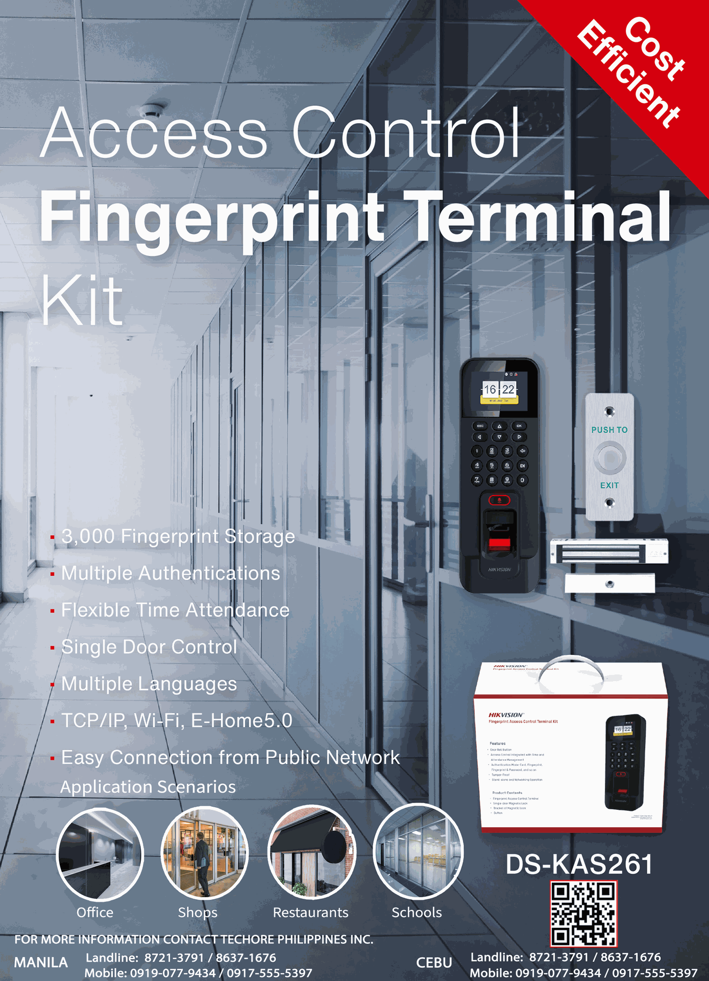ACCESS CONTROL FINGERPRINT TERMINAL | Techcore